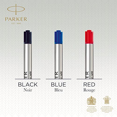 Parker QUINKflow Ballpoint Pen Ink Refill, Medium Tip, Black