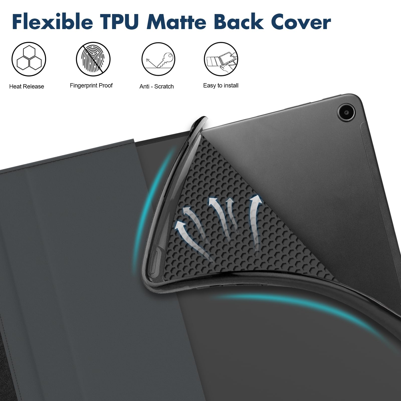 Dteck for Amazon Fire Max 11 Tablet Case 11" (13th Generation) 2023, PU Leather Shell TPU Back Cover Fold Stand Case with Auto Sleep Wake, Adjustable Viewing Angles, Cute Folio Slim Case, Bookshelf