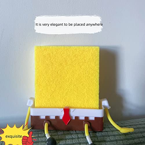 DISJOFEI Kitchen Cartoon Sponge Holder, Creative Cleaning Sponge Holder with 3pc Sponge, Kitchen Sink Sponge Holder