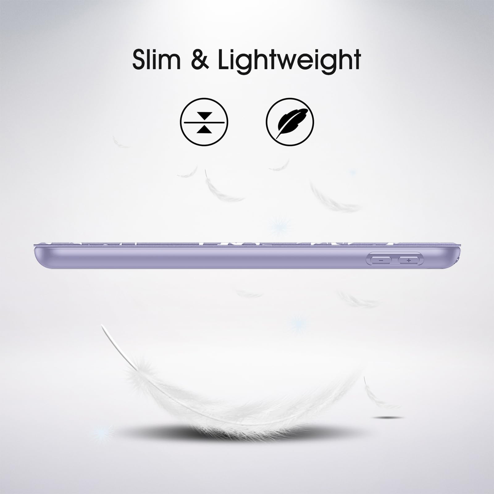 Fintie SlimShell Case for iPad Air 3rd Gen 10.5" 2019 / iPad Pro 10.5 Inch 2017 with Built-in Pencil Holder - Lightweight Smart Stand Soft TPU Back Cover, Auto Wake/Sleep (Composition Book Lilac)