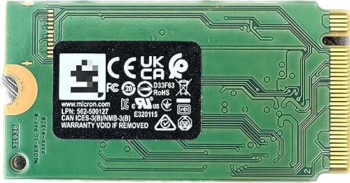 ist computers Micron 1TB 2450 M.2 2242 42mm PCIe Gen 4 x4 TLC PC NVME SSD, for Lenovo Thinkpad X1 Nano Titanium Flex E14 E15 Gen 4 E16 Inspiron Ultrabook Tablet - Internal Solid State Drive (OEM New)