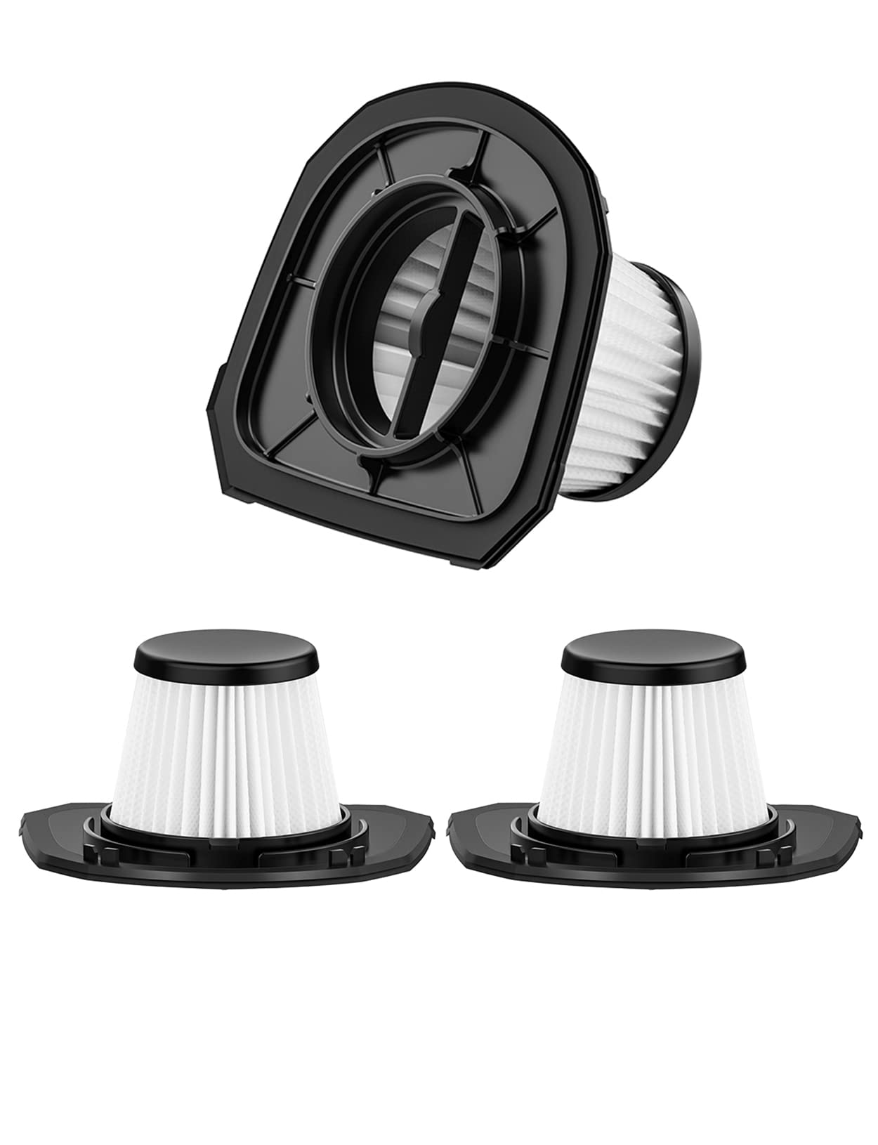 Portutif HEPA Filter 3 Pack, Washable, Reusable, Replaceable, Suitable for Brand V1 8000pa Wireless Handheld Vacuum Cleaner, High Efficiency Filter Dust Garbage Pet Hair