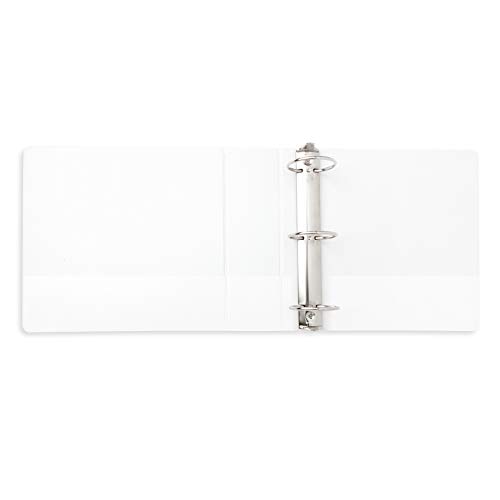 4 Pack 3 inch 3 Ring Binders, Rugged Heavy Duty Design for Home, Office, and School, Holds up to 625 Sheets of 8.5 Inch x 11 Inch Paper, White, 4 Binders