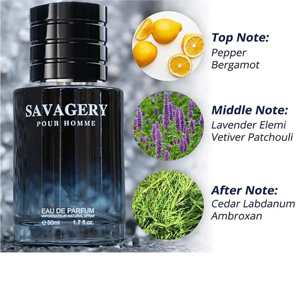 EyewEb Savagery Pheromone Men Perfume, Pheromone Perfume Spray for Men Attract Women, Romantic Glitter Perfume Gift (Size : 5 Count (Pack of 5))