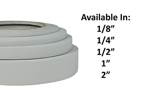 AJ Sign World Best 1" Ultra-Thin Permanent Double-Sided Tape for Arts, Crafts, Photography, Scrapbooking, Tear-by-Hand, Paper Backing (1-Inch by 164-Feet/55 Yards)