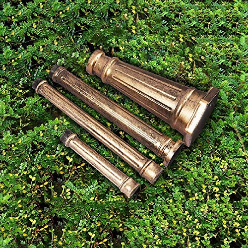 Lights Outdoor 3-Lights Country Vintage Metal Street Lights Courtyard Glass Lantern High Pole Path Column Lamp E27 Exterior Pillar Lantern IP55 Waterproof Park Community Lawn Post Light Stadium