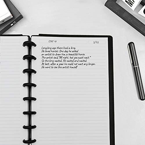 Letter Size Refills Paper, A4 Loose Leaf Paper for TUL Custom Note-Taking System Discbound Notebook Planner Inserts, 100 Sheets/200 Pages, White, 8.5 X 11 Inch