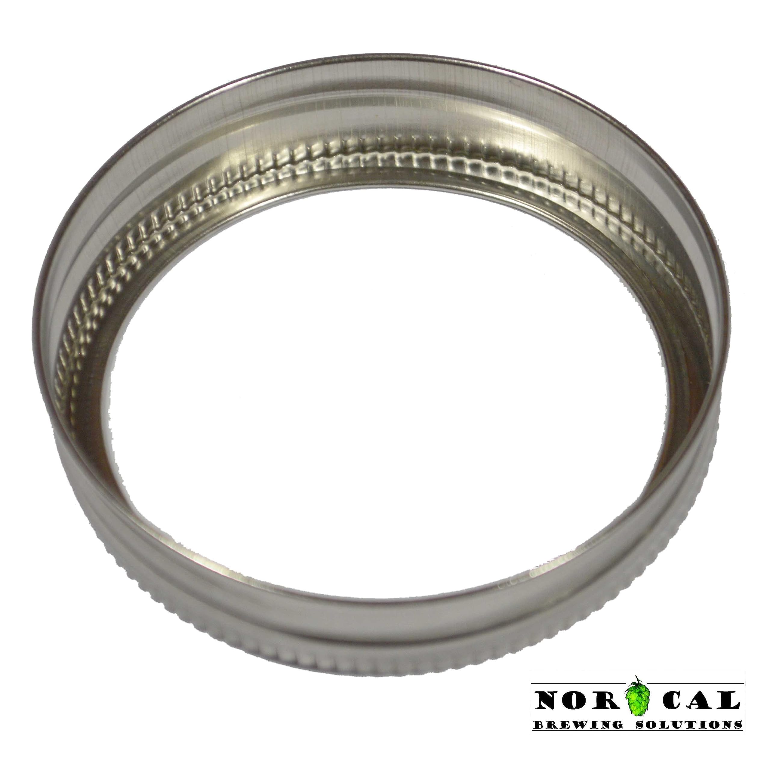 NorCal Brewing Solutions Stainless Steel Wide Mouth (3" Diameter) Canning Jar Lid for Ball, Kerr, Mason Jars (1)