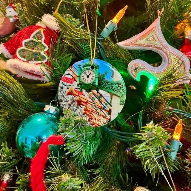 Personalized Ornaments Italy Bridge of Sighs Venice Christmas Ornament Porcelain Double Sided Snowflake Souvenirs Farmhouse Home Living Room Decor Can be Given on Keepsake for Couples Present