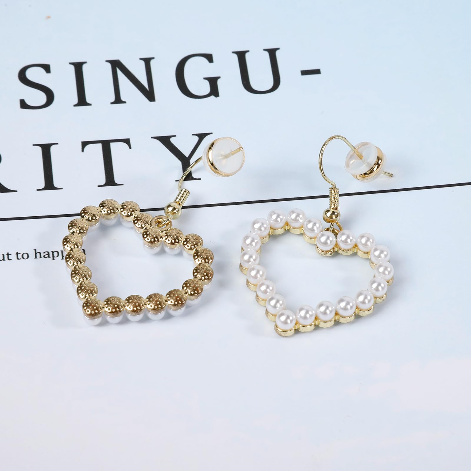 Earring Backs, 18K Gold Silicone Earring Backs for Studs/Droopy Ears, Locking Secure Rubber Earring Backs for Heavy Earring, No-Irritate Hypoallergenice Soft Clear Earring Backs Replacements(10 Pairs)
