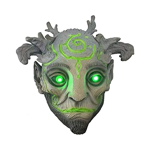 Halloween Party 9 Led Face Spirit Up Realistic Costumes Mask Mask/Light Mask Party Favors (A, One Size)