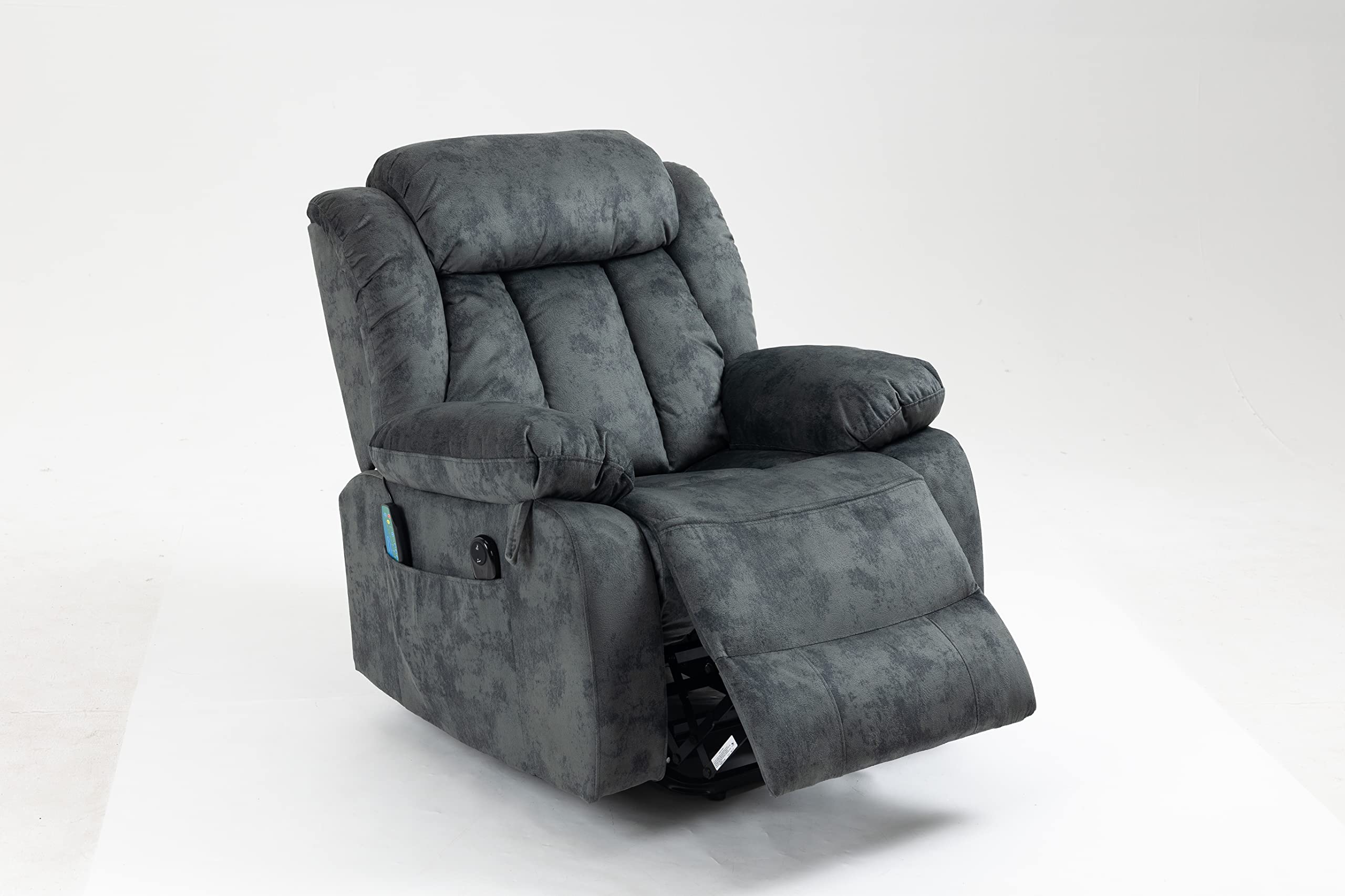 KoiHome 33.5" Electric Power Lift Recliner Chair Sofa with Massage Heating Function for Elderly, Side Pockets, Remote Control, 3 Positions, High-Tech Lift Relax Chair for Living Room, Blue