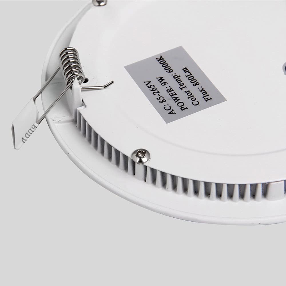 AIKUZ Ultra-Slim Round LED Ceiling Spotlight 3W/6W/9W/15W 3 4 6-inch Flat Panel Light Embedded Integrated LED Panel Light Panel Light for Kitchen Staircase Etc Indoor Lighting Ultra Slim (Color : Col