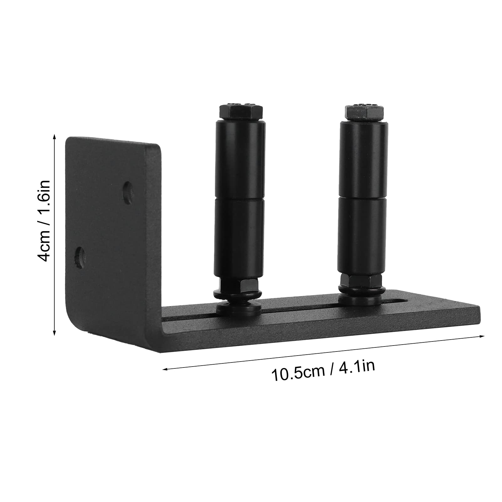 Sliding Barn Door Floor Guide, Carbon Steel Flush Flat Bottom Design Adjustable Floor Roller Guide Kit Wall Mounted Door Hardwares Accessory (10.5x4cm / 4.1x1.6in)