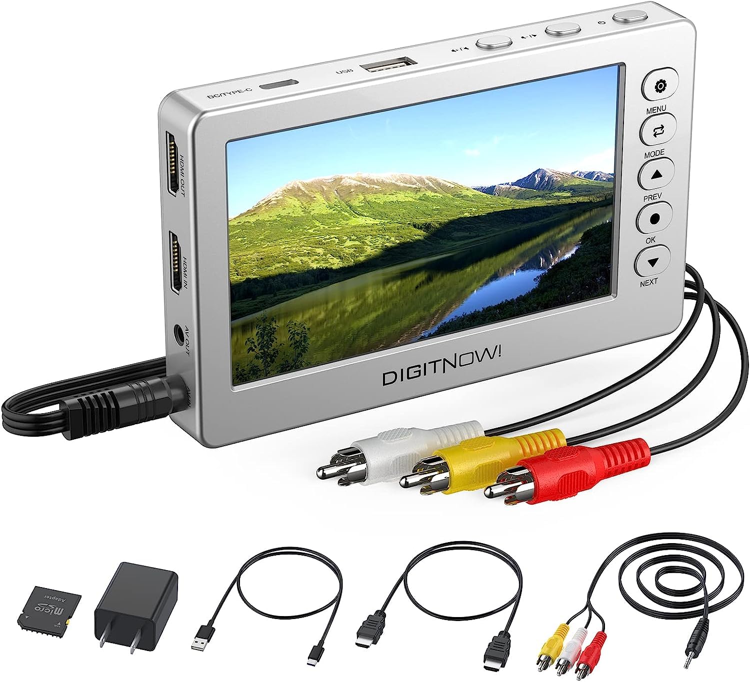 VIXLW Video to Digital Converter, VHS to Digital Converter, Video Capture Device, Analog VHS VCR Hi8 Mini DV Video Recorder,AV/RCA to HDMI Adapter/Converter,Support 720P/1080P,TV/Tape Player/Camcorder