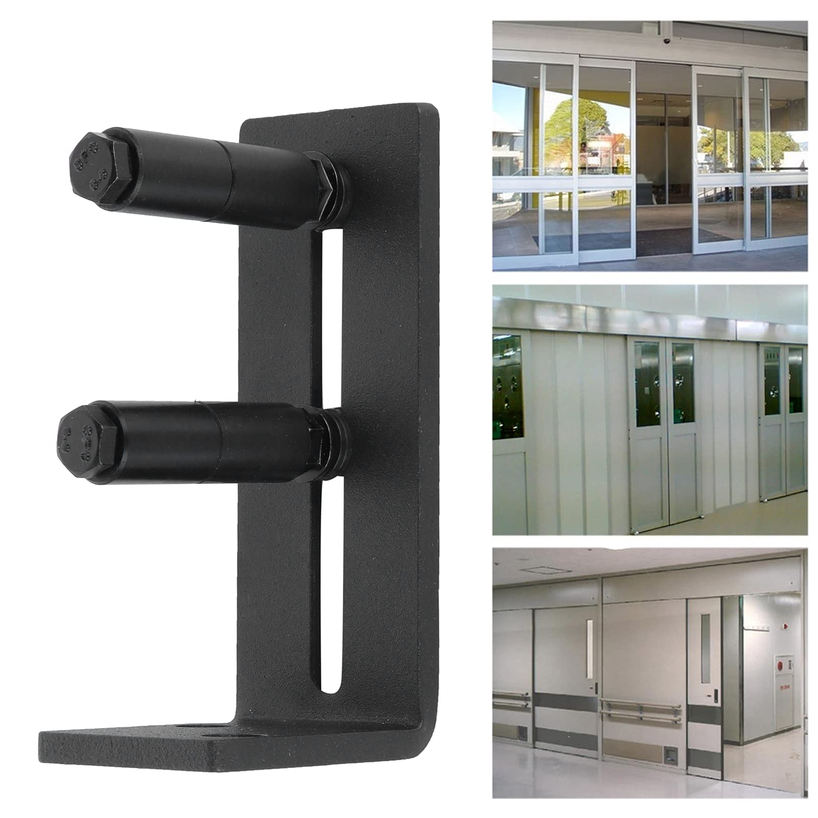 Sliding Barn Door Floor Guide, Carbon Steel Flush Flat Bottom Design Adjustable Floor Roller Guide Kit Wall Mounted Door Hardwares Accessory (10.5x4cm / 4.1x1.6in)
