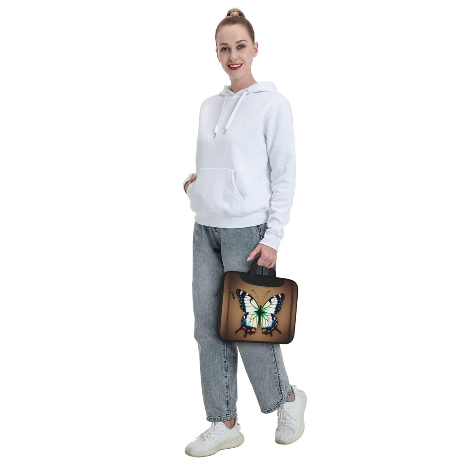 HYTTER Laptop Bag - Portable, Stylish, And Durable - Ideal For Both Men And Women Cute Little Butterfly 14 Inch Prints