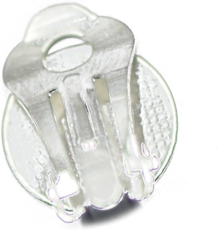 12pcs Clip On Earring Findings with Pad for Gluing 12mm Silver Brass Cost-Effective and Practical and Attractive