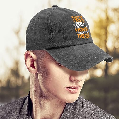 Sun hat This is Dog House we just Pay The Rent Sun hat for Men Gym hat Gifts for Dad Sun Hat