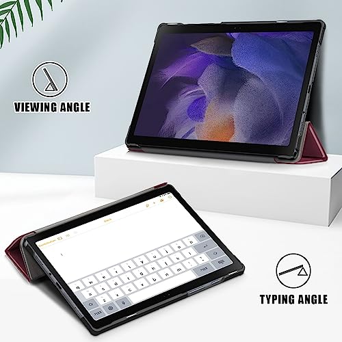 Tablet PC Case Case Compatible with Samsung Galaxy Tab A8 2021 (SM-X200/X205) Tri-Fold Smart Tablet Case,Ultra Slim Lightweight Stand Case Hard PC Back Shell Folio Case Cover,Auto Sleep/Wake Tablet Ca