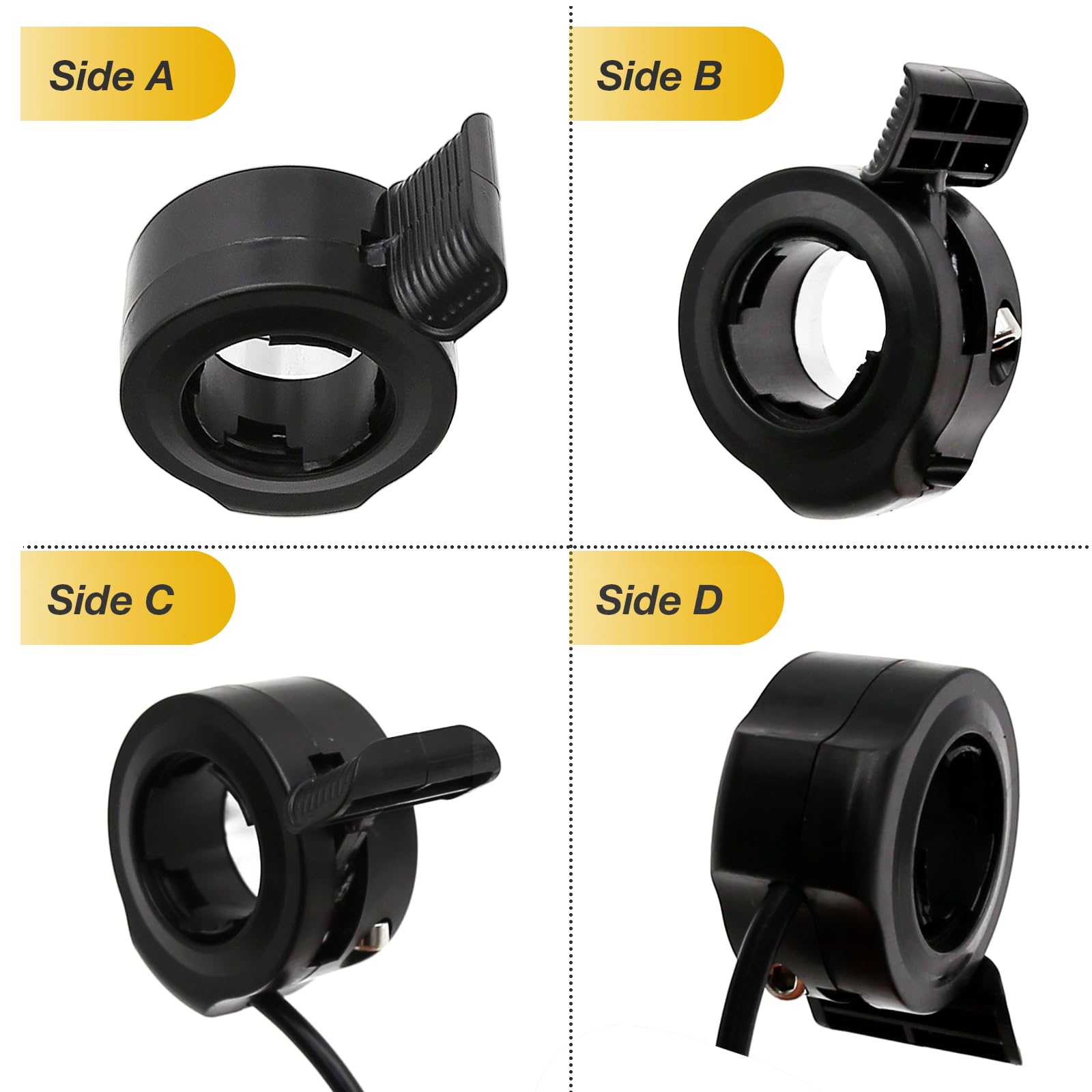 Thumb Throttle Replacement for Bafang Waterproof 3PIN Female Thumb Throttle Accelerator for eBike for BBS01B BBS02B BBSHD Mid Drive Motor eBike Conversion Kits E-Bike Throttle with 17.7 inch Cable