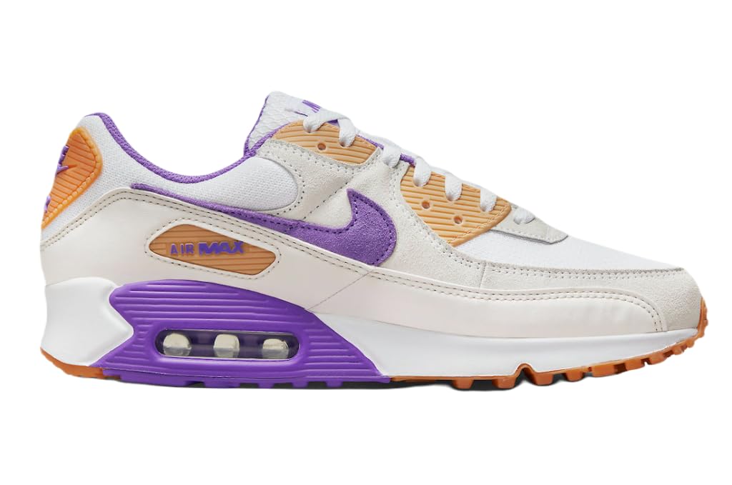 NIKE Men's Athletic, White Ghost Grape Action, 7.5