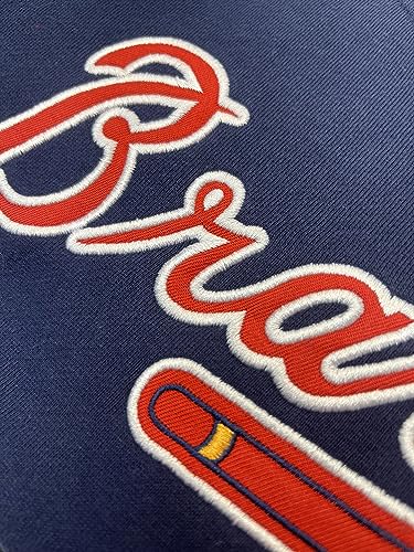 MLB Kids Youth 8-20 Officially Licensed Embroidered Team Wordmark Logo Fleece Pullover Hoodie Sweatshirt (as1, numeric, numeric_8, regular, Atlanta Braves - Navy)