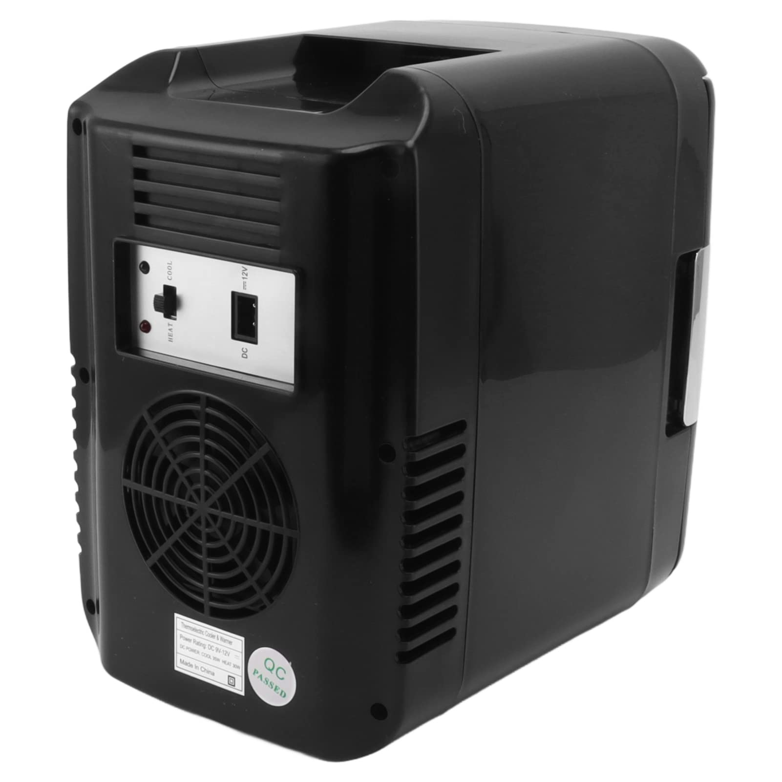 DAUZ Mini Fridge, Small Refrigerator ABS Cooler Warmer 6 Can for Hotel (US Plug)