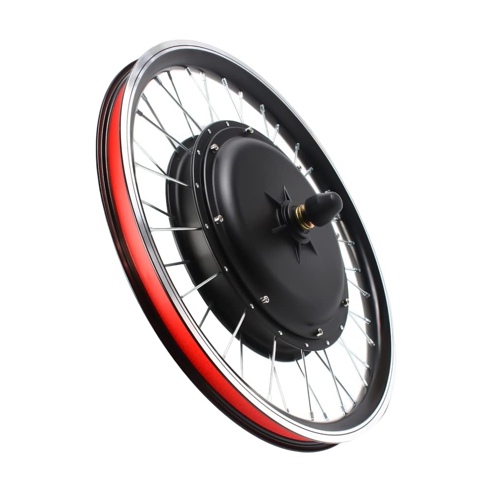 HENHAIY Electric Bicycle Front Wheel, 20 INCH E Bike Conversion Kits, 48V 1000W Brushless and Gearless Hub Bicycle with LED Motor Wheel Kit Bicycle Motor Kit for V Brake and Disc Brake