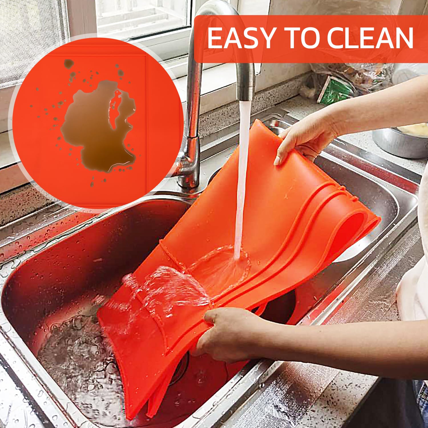 Cuttable Silicone Griddle Mat Customizable 4 Size with Silicone Grease Cup Liners for Blackstone 36" 28" 22" and 17'' Griddle Top Protective Cover, Keep Flat Top Clean Critter Free Rust-Free