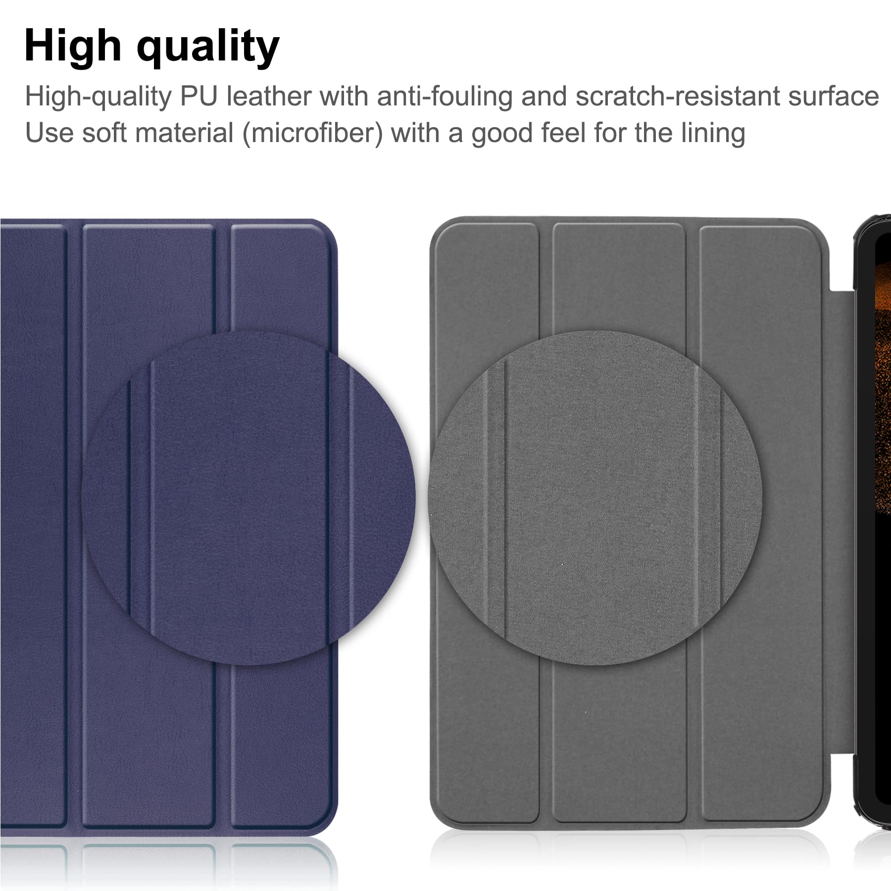 elitegadget Tri Fold Case for Samsung Galaxy Tab S9 Ultra 14.6 Inch (SM-X910/X916/X918) - Lightweight Tri-Fold Auto Wake/Sleep Cover for Galaxy Tab S9 Ultra (2023 Released) (Navy Blue)