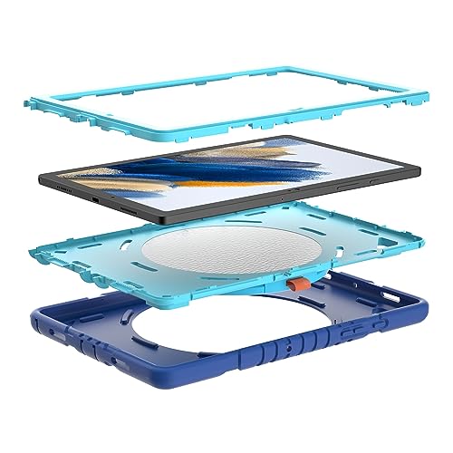 Protective Tablet PC Cover Case Hard Rugged Protective Cover Compatible with Samsung Galaxy Tab A8 Case 10.5 inch X200/X205 (2022) Tablet - Shockproof Protective Case, Carry Handle, Adjustable Shoulde