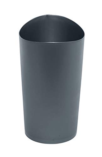 Rubbermaid Spa Works Vanity Wastebasket, Pack of 2, Home/Bathroom/Office/Kitchen/Bedroom Trash Can, Small 2.25 Gallon, Plastic, Gunmetal Blue