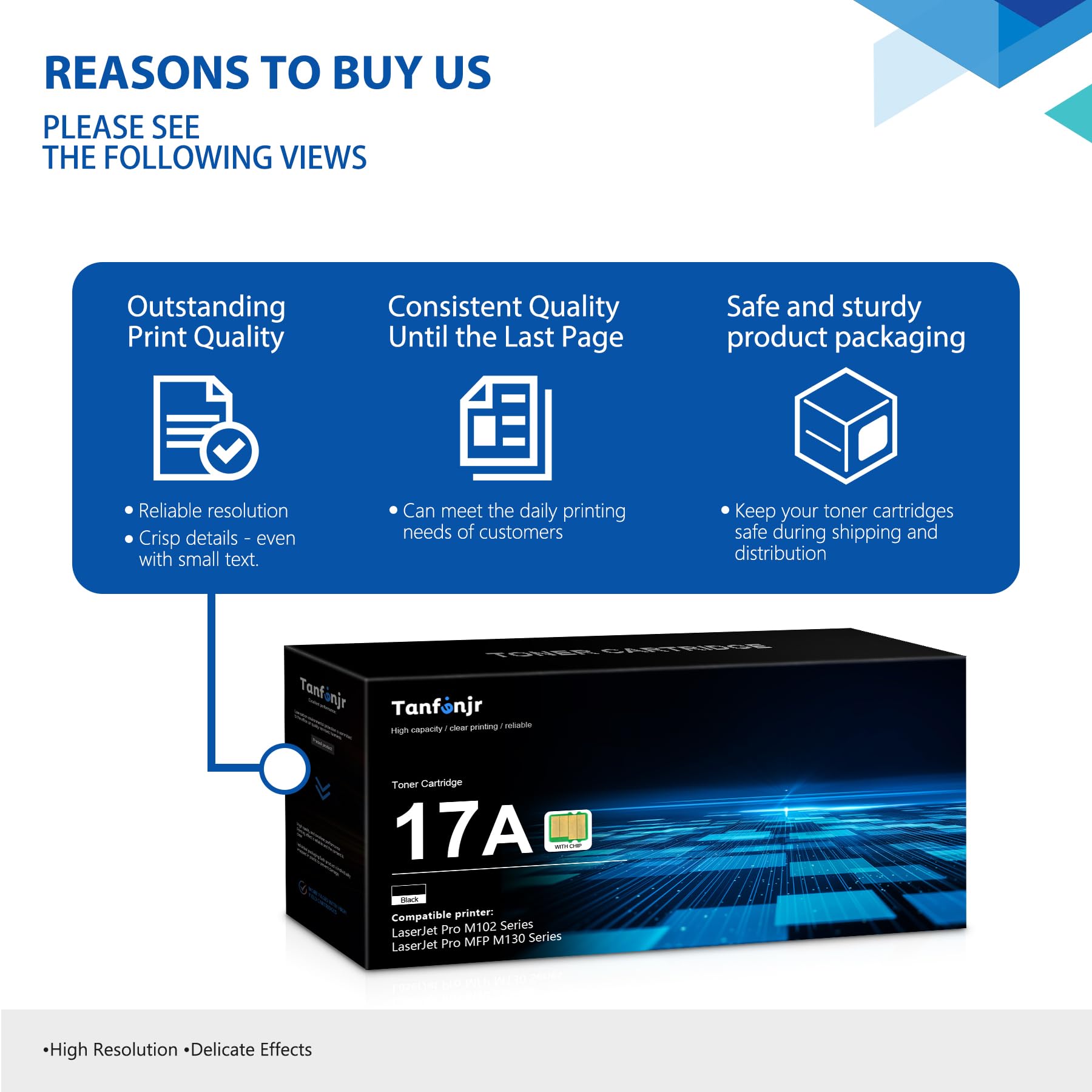 CF217A 17A Black Toner Cartridge with Chip Two Pack | 17A Black Ink Remanufactured Replacement for HP 17A Toner for Laser Pro M102a, M102w; Pro MFP M130a, M130fn, M130fw, M130nw Printer | CF217AD