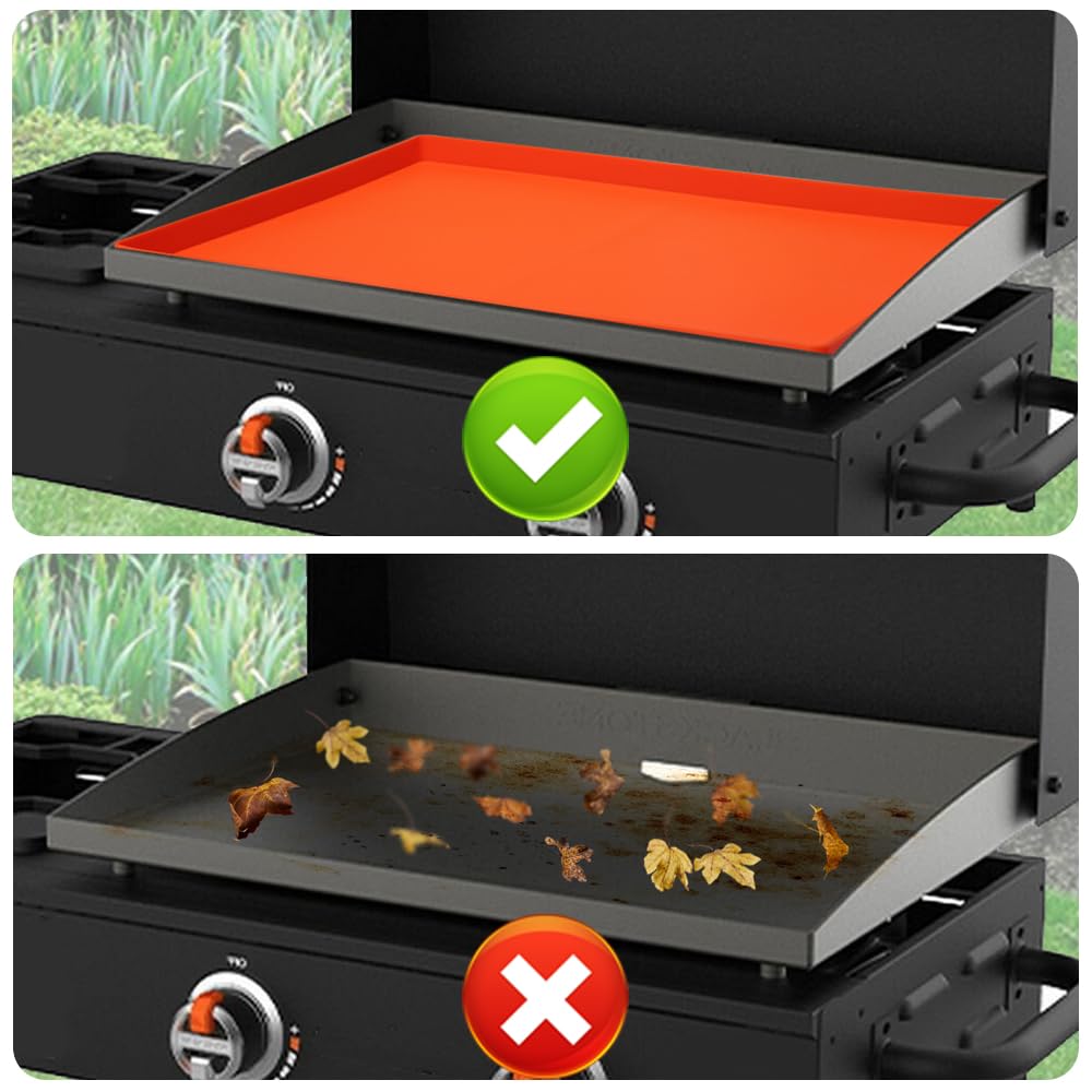 Cuttable Silicone Griddle Mat Customizable 4 Size for Blackstone 36" 28" 22" and 17'' Griddle Top Protective Cover, Blackstone Griddle Accessories Keep Flat Top Clean Critter Free Rust-Free