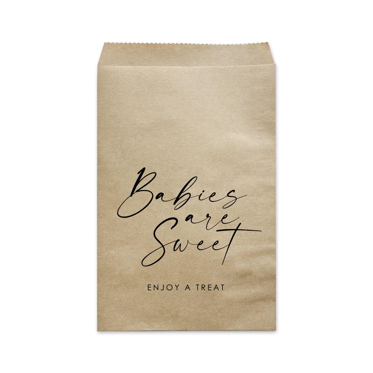 MAGJUCHE Babies Are Sweet Baby Shower Party Favor Bags, 50-Pack Kraft Treat Cookie Donut Bags