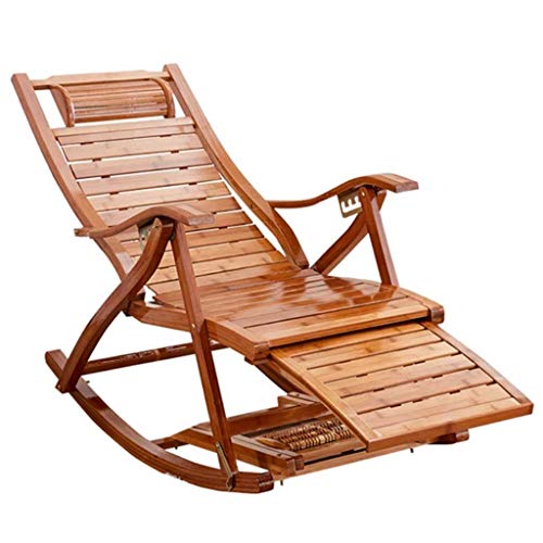 Lounge Chair, Lounge Chair Camping Chairs Garden Loungers Folding Chair Bamboo Rocking Chair Patio Garden Chair Outdoor Leisure Sun Lounger Folding Beach Chair Recliner