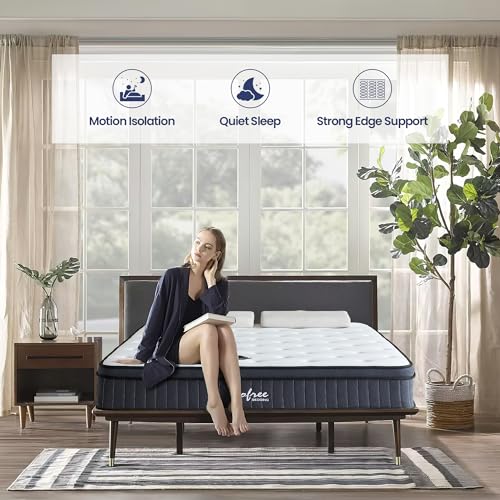 sofree bedding Full Size Mattress, 10 Inch Memory Foam Hybrid Mattress, Full Mattress in a Box for Motion Isolation, Strong Edge Support, Medium Firm