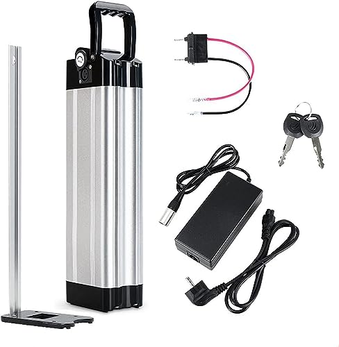 NURCIX E-Bike Pedelec Battery 36V 15.6Ah 577Wh, Suitable for 36V 250W/350W/500W Motors, for MiFa Rex Prophete Aldi Bike, Can Match Phylion/XH370-10J with Charger (36V,15.6AH)