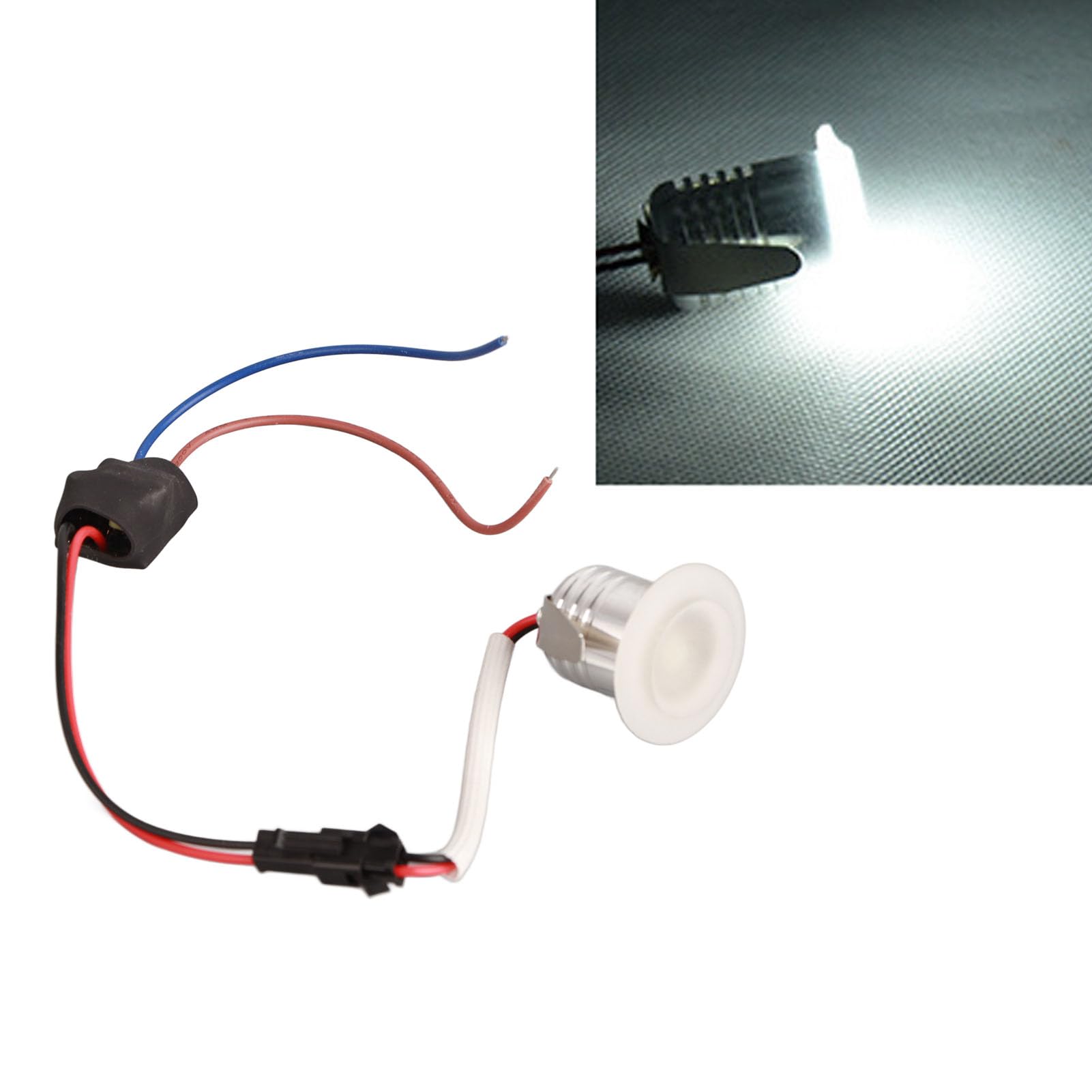 Hyuduo LED In Ground Well Light Spotlight Mini Recessed Spot Light Lighting Professional Round Shape LED Ceiling Spot Lights Spotlights Home Spotlights (Positive White Light 6000K)