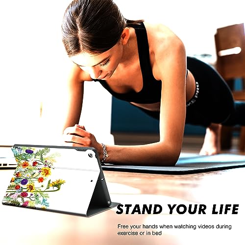 Azmyeuo Cover for iPad 9th/8th/7th Generation, Case for 10.2 Inch iPad 9th/8th/7th Generation 2021/2020/2019 - Premium Folio Stand Case - Auto Wake/Sleep and Multiple Viewing, Sunflower