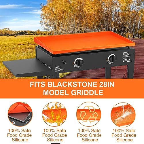 Eibodian Silicone Griddle Mat for 28" Blackstone, Upgraded Full-Edge Blackstone Griddle Cover, Heavy Duty Food Grade Silicone Grill Mat Protects Grill Year-Round