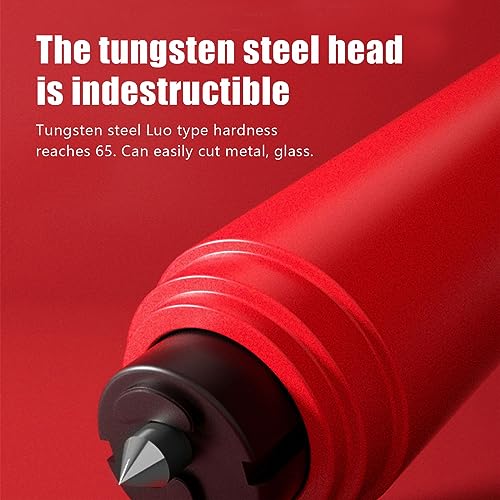 GKmow 1 PC Car Multi-Function Safety Hammer, Mini Emergency Window Breaker, Seat Belt Cutter Car Escape Tool, Universal Emergency Life Saver for Most Cars (Red)