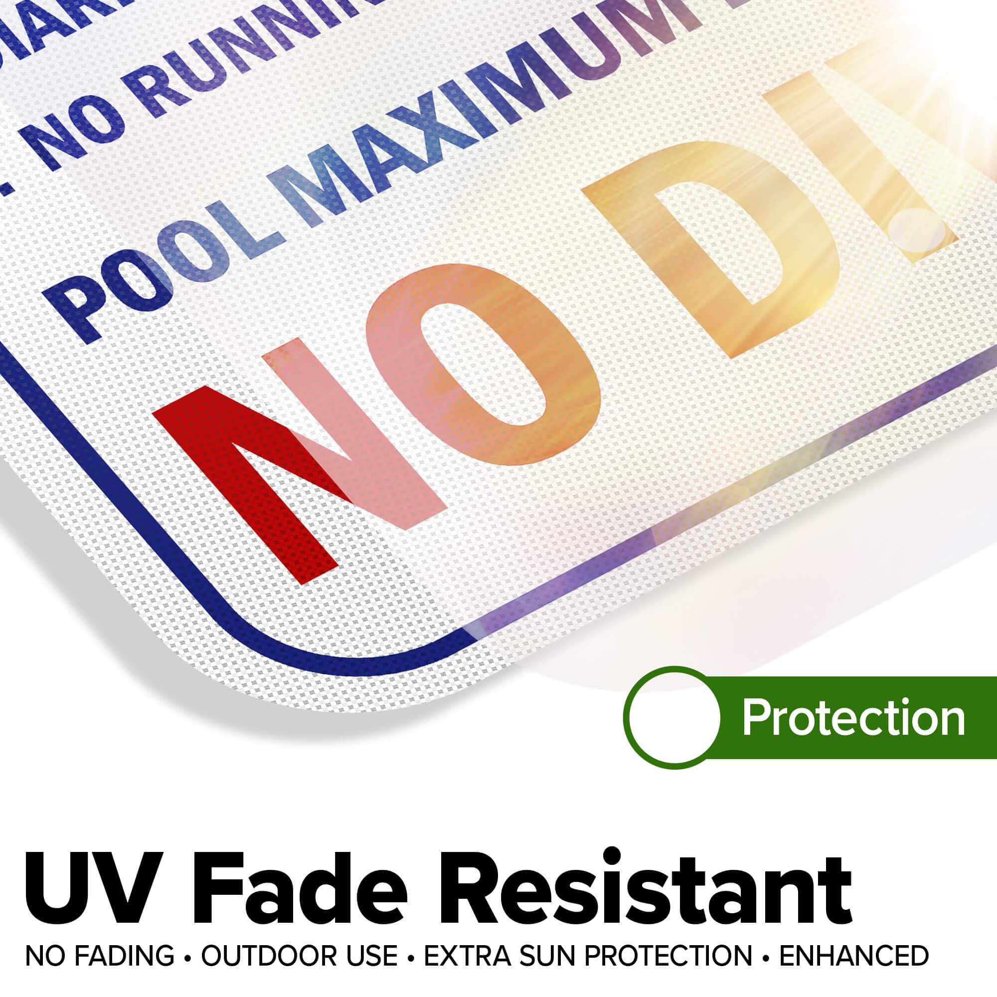 Pool Rule Sign, 12x18 Inches, 3M EGP Reflective, Rust Free .063 Aluminum, Fade Resistant, Made in USA by My Sign Center