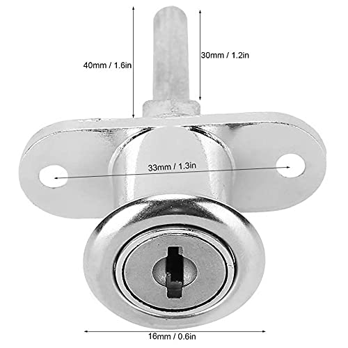 Cupboard Locks,time Lock Box, Cam Lock,Cabinet Lock 4Pcs Zinc Alloy Cam Cylinder Lock Security Office Desk Drawer Cabinet Lock Mailbox Cupboard Locker Furniture Door Lock with Keys