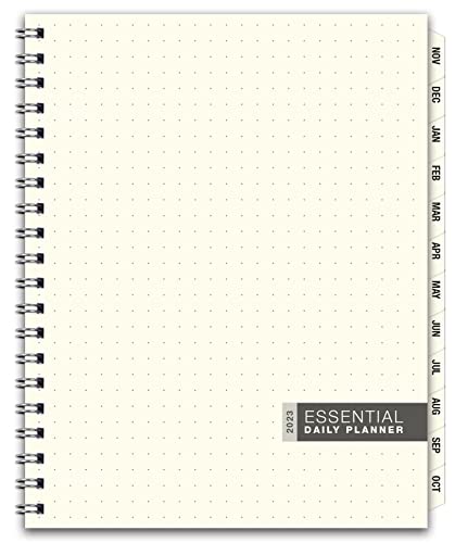 Essential 8.5"x11" Monthly & Weekly 2023 Planner with tabs - 14 Months (November 2022 Through December 2023) - Professional, Simple, Easy-to-Use Design. Frosted Vinyl Covers for Extra Protection