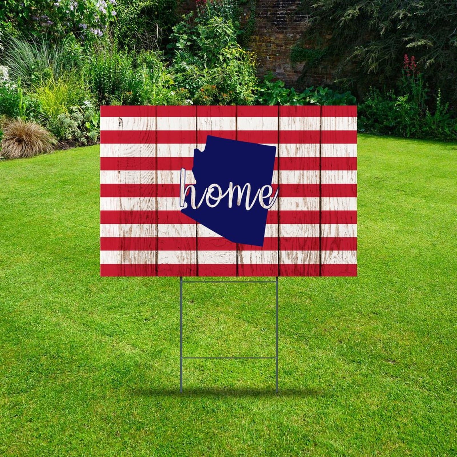Independence Day Home arizona Yard Signs with Stakes 12x18 Inch 4th of July Memorial Day Customized Lawn Signs with Stakes for House Rent Lawn Decoration Props