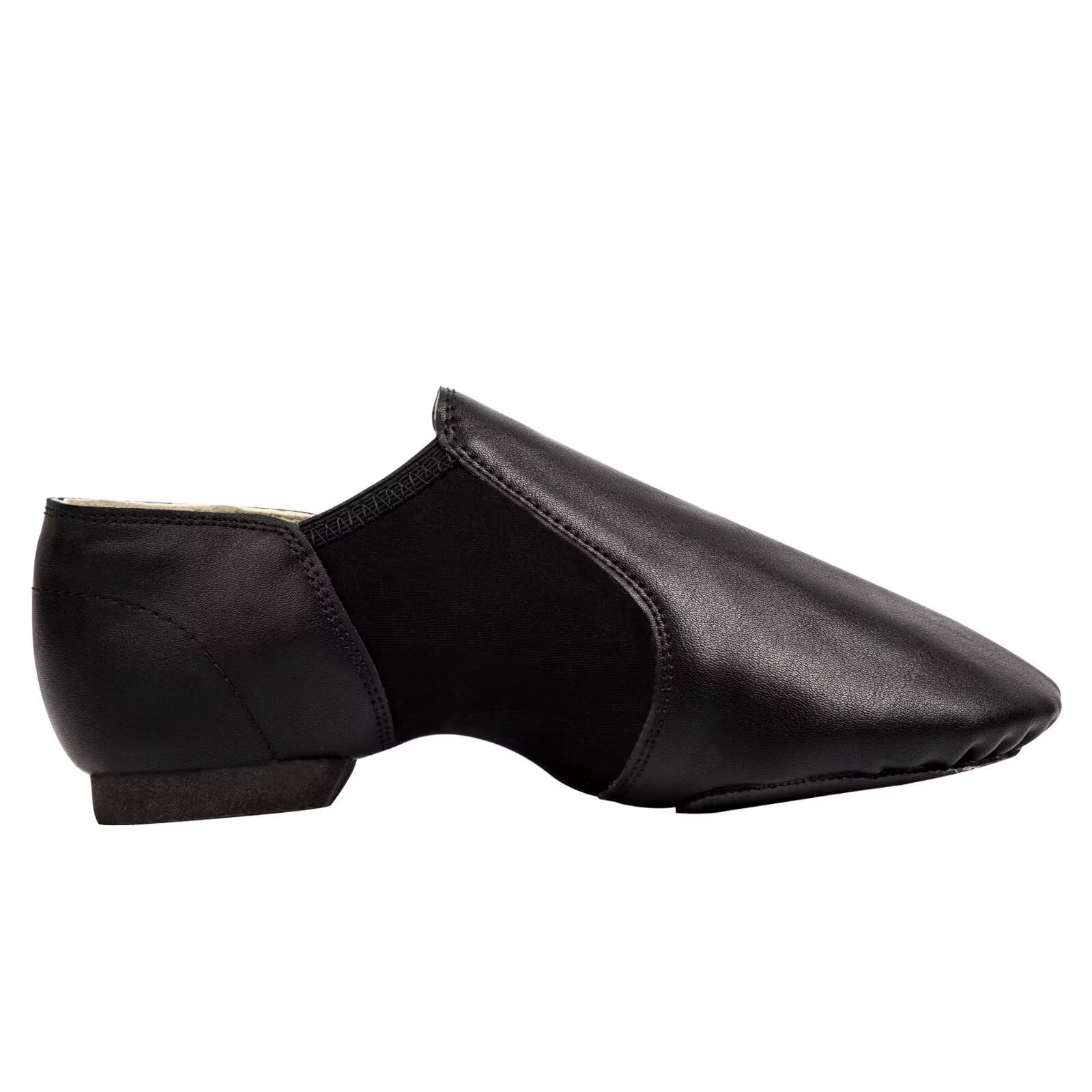 Asyusyu 100% Cowhide Leather Jazz Shoes for Girls,Pointed Toe Soft Leather Dance Slippers for Little Kid-10,Black