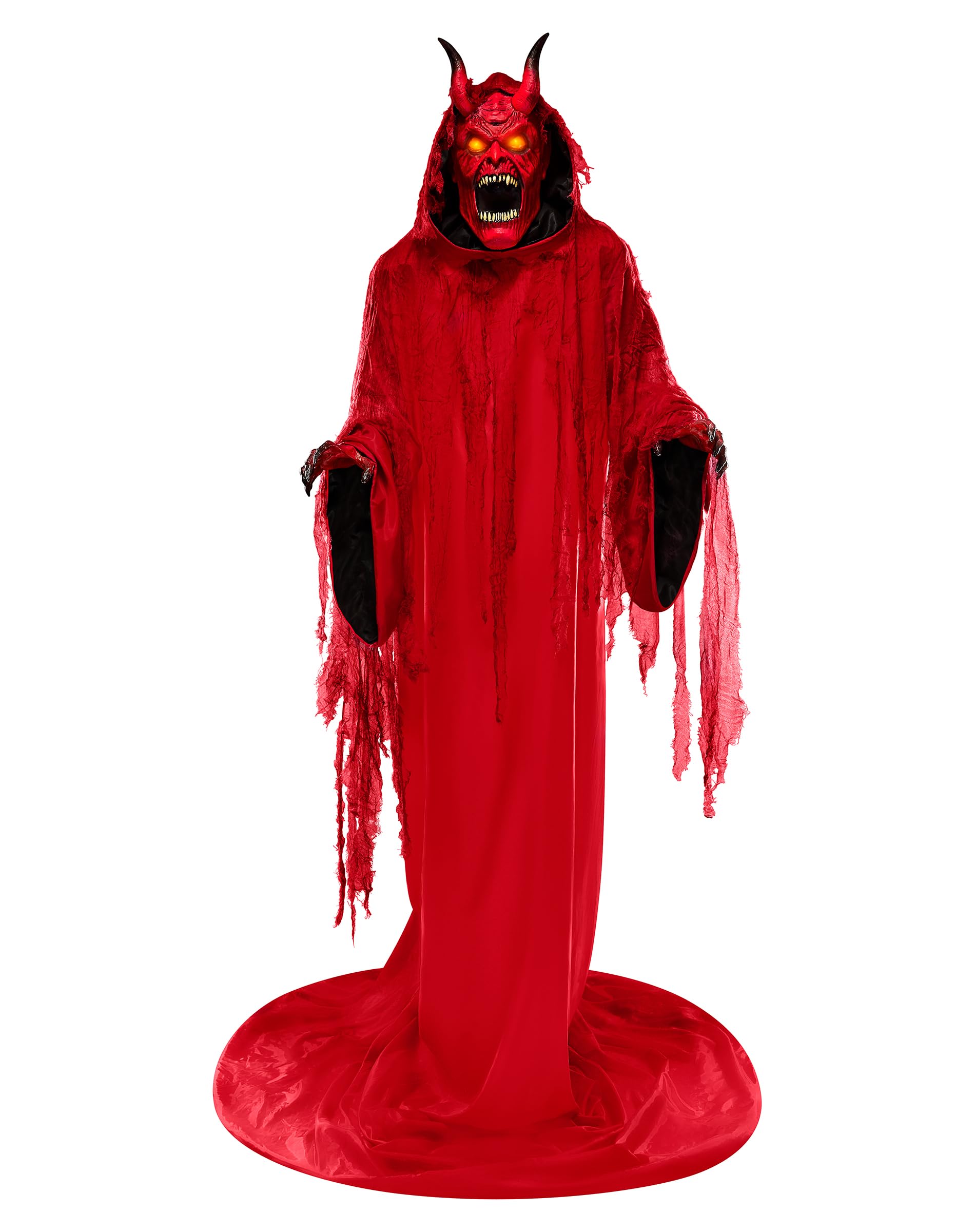 Spirit Halloween 4.9 Ft Hell Spawn Animatronic | Animated Decoration | Body Extends | Light Up LED Eyes | Speaks Phrases