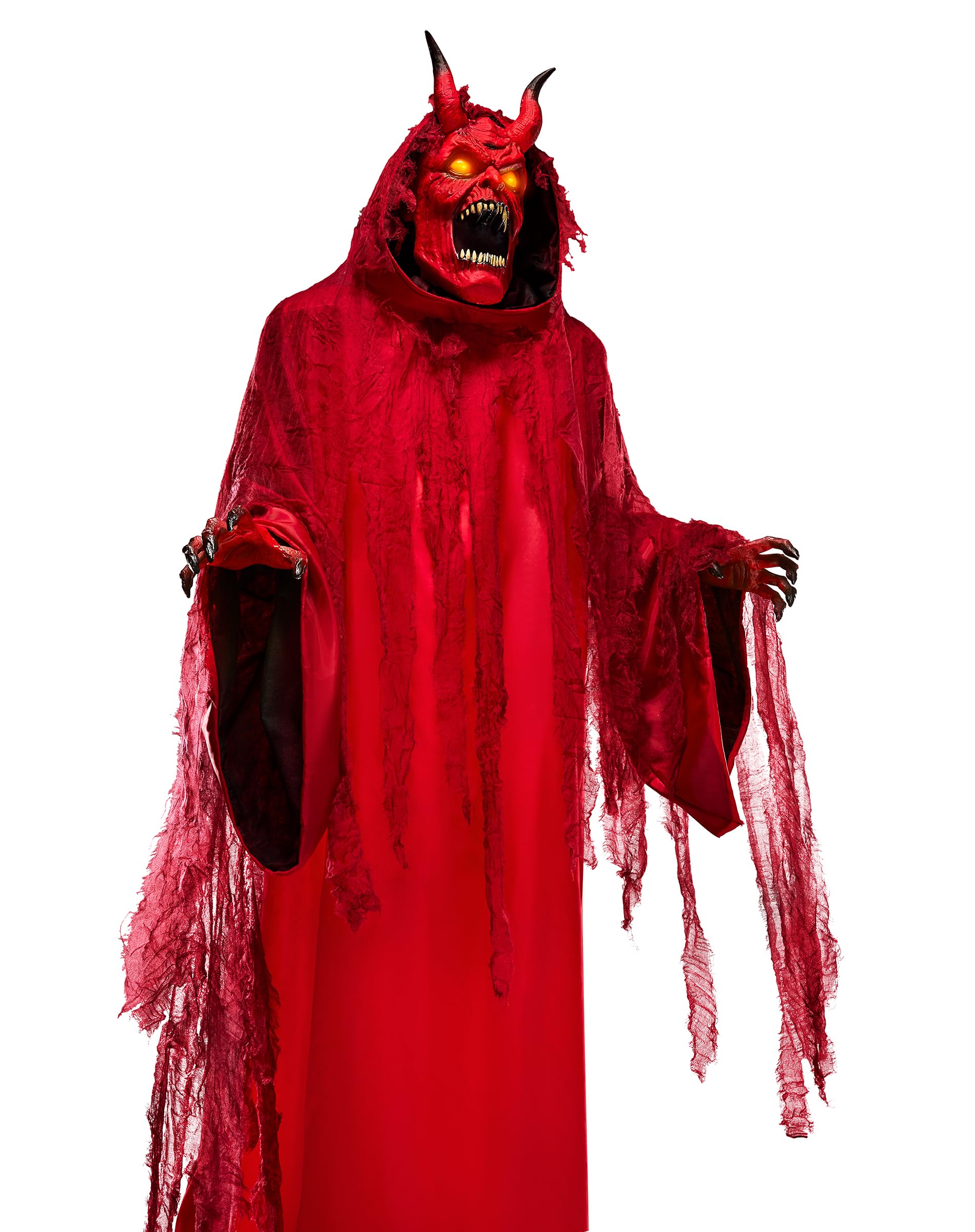 Spirit Halloween 4.9 Ft Hell Spawn Animatronic | Animated Decoration | Body Extends | Light Up LED Eyes | Speaks Phrases